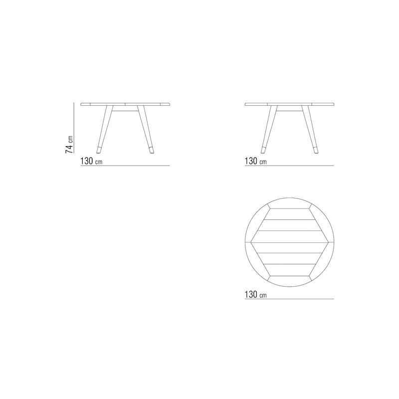 Flexform DESCO OUTDOOR Esstisch Iroko