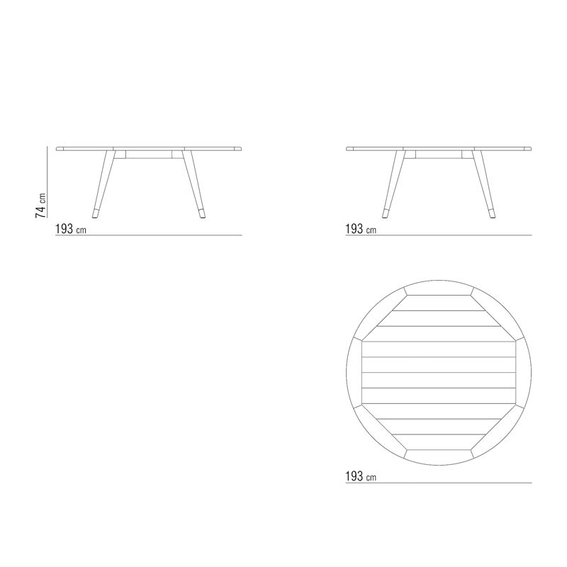 Flexform DESCO OUTDOOR Esstisch Iroko