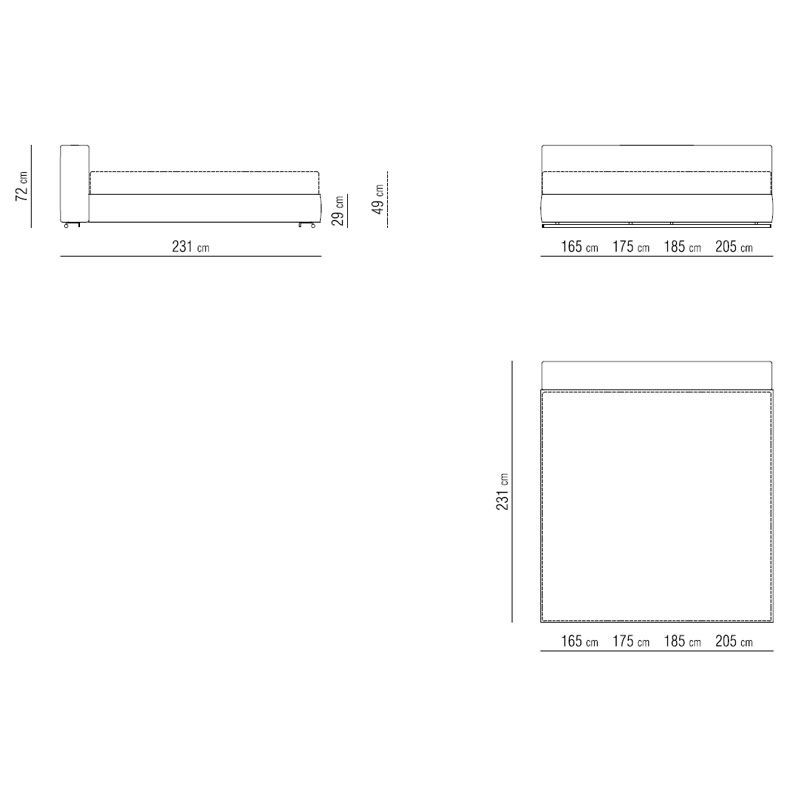 Flexform GROUNDPIECE SLIM Bett